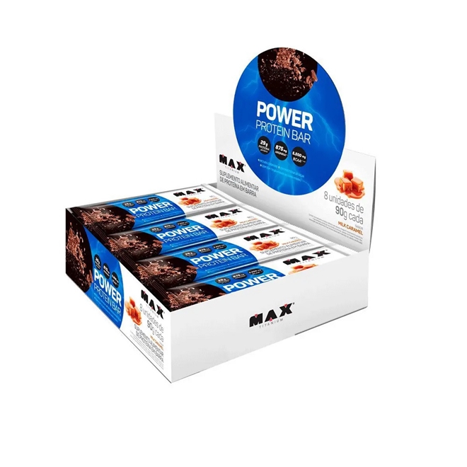 Whey Bar Power Protein Max Titanium Caixa (8 Unidades)