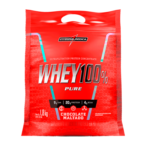 Suplemento Em Pó Integralmédica Whey 100 Pure Proteínas Em Sachê De 1 8kg