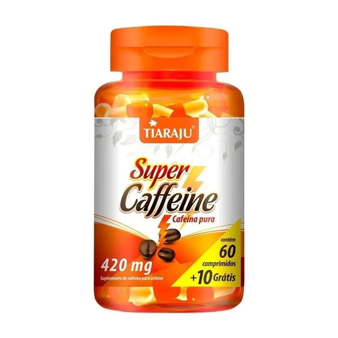 Tiaraju Super Caffeine Cafeína 420mg 60+10 Cápsulas