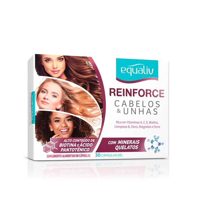 Equaliv Reinforce Em Gel Cabelos E Unhas Promoção Sabor Sem Sabor 30cps
