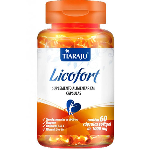 Licofort Licopeno Vitaminas e Minerais 785mg 60 Cápsulas