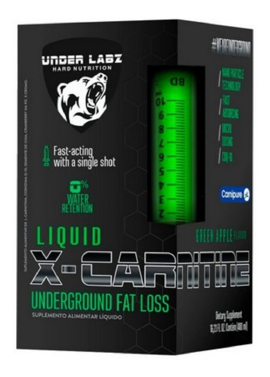 Suplemento Em Líquido Under Labz X-carnitine L-carnitina Sabor Maçã ...