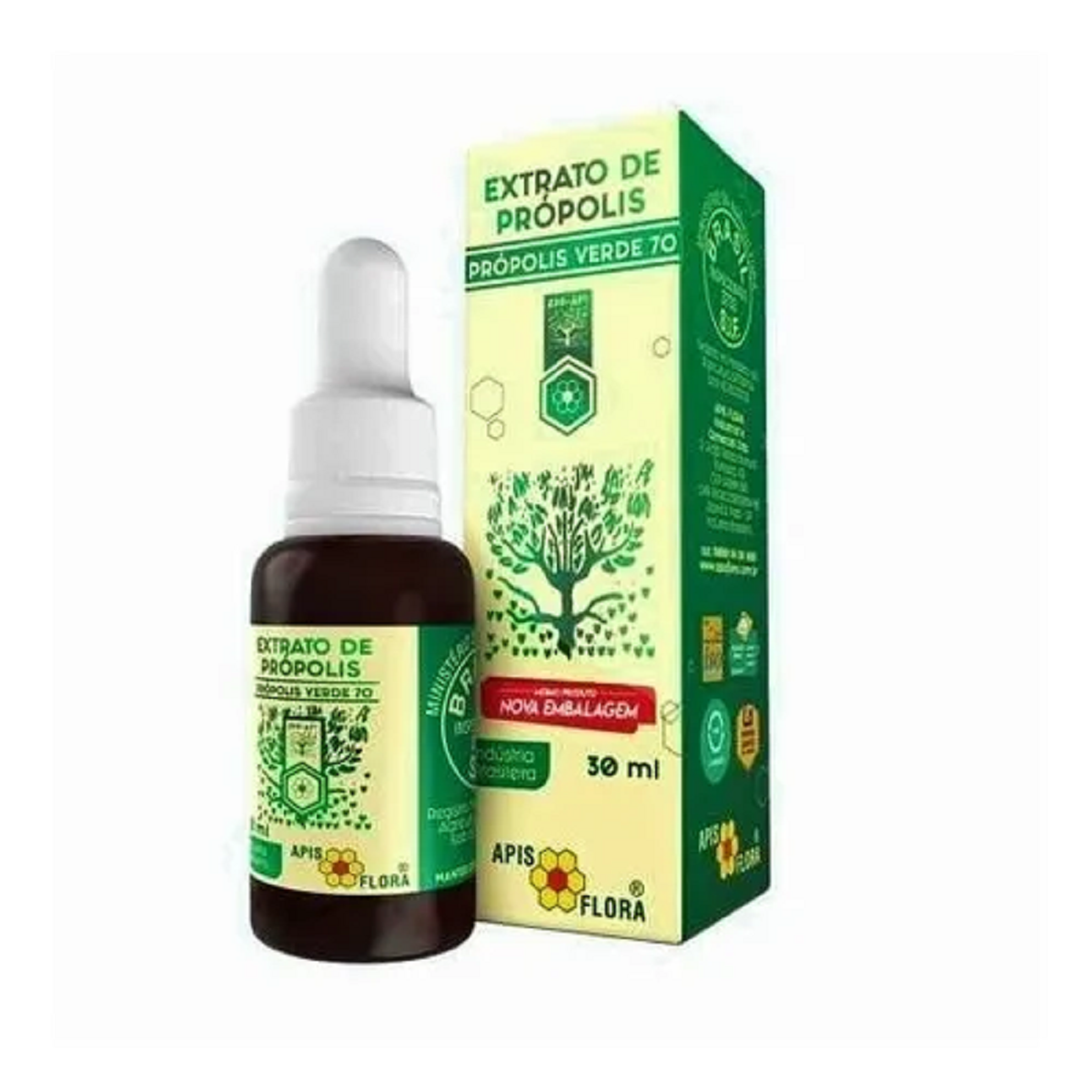 Própolis Verde 70 Extrato Apis Flora Saúde Imunidade 30ml