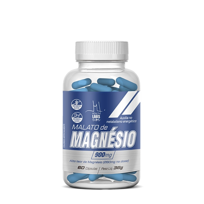 Malato De Magnésio 900mg Health Labs