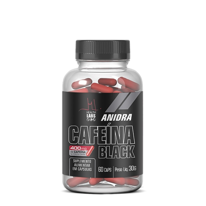 Cafeina Anidra Black 400mg Health Labs