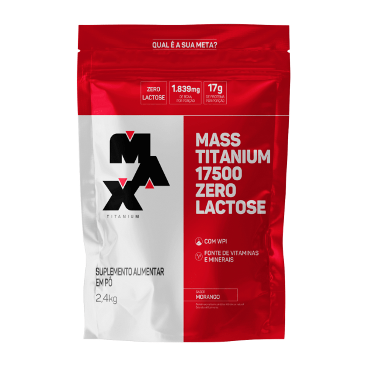 Max Titanium Mass 17500 Hipercalórico Refil 2,4kg Sabor