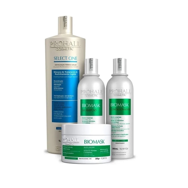 Kit Prohall Progressiva Selecto One 1L + Shampoo Biomask 300ml ...