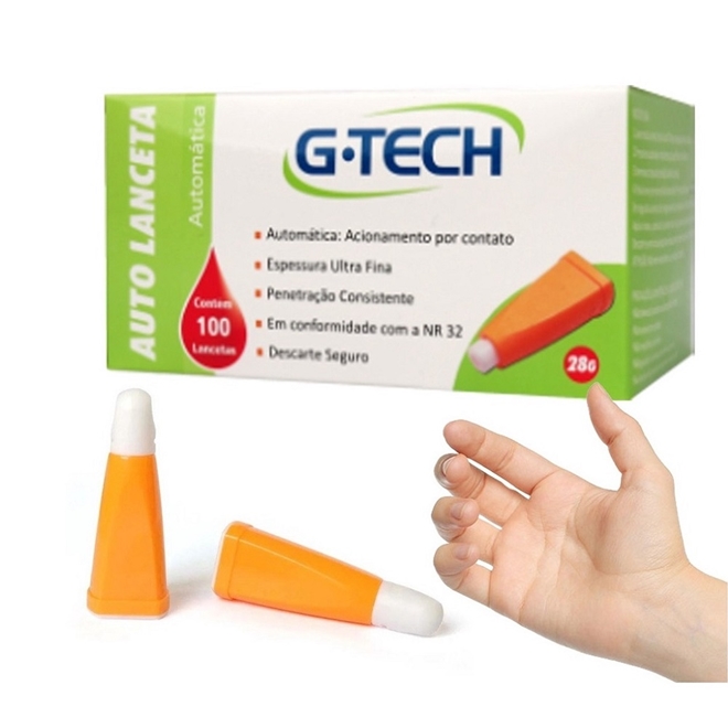 Auto Lanceta Automática 28g Com 100un