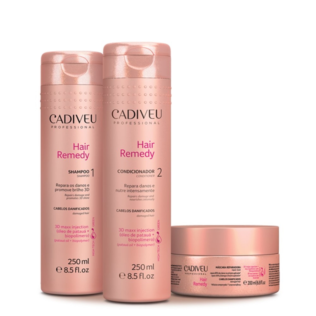 Kit Cadiveu Hair Remedy 250ml (3 Passos)