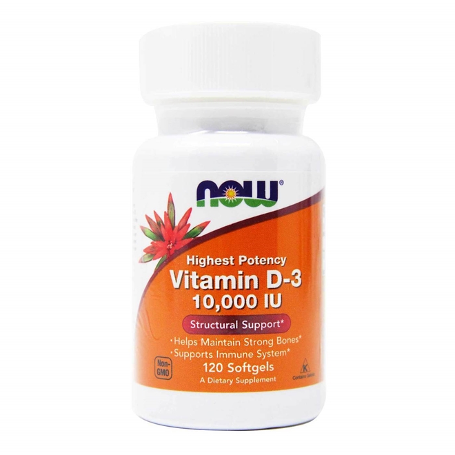 Vitamina D3 10.000 IU Now Supplements