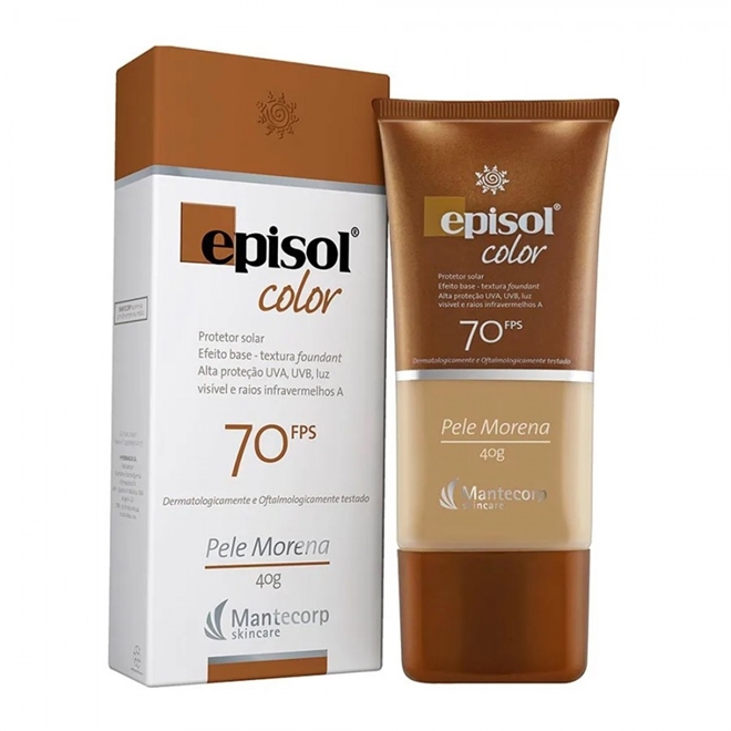 Episol Color Base Facial Pele Morena Fps 70